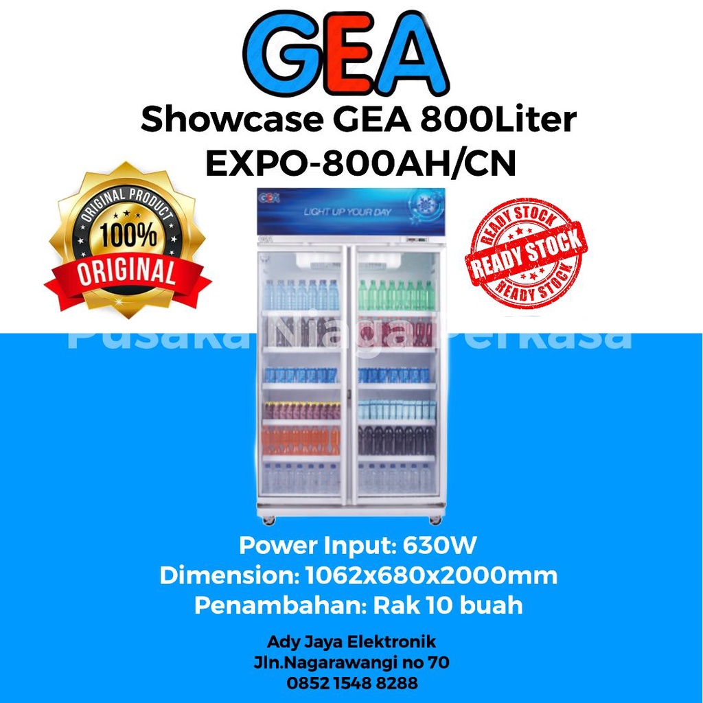 Jual Showcase 2 Pintu GEA EXPO-800AH/CN (800Liter) | Shopee Indonesia