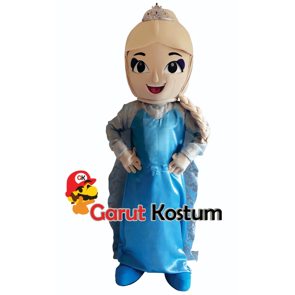 Jual Kostum maskot badut princess elsa frozen setelan dewasa lucu ...
