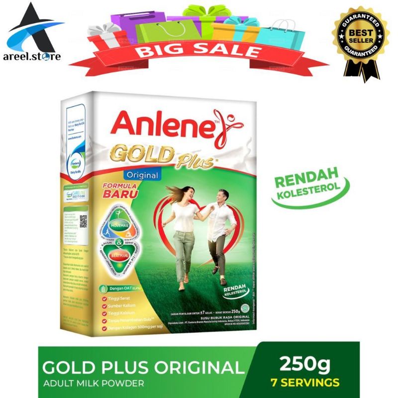 Jual Anlene Gold Plus rasa Coklat, Original, Vanilla - Susu Bubuk 250 ...