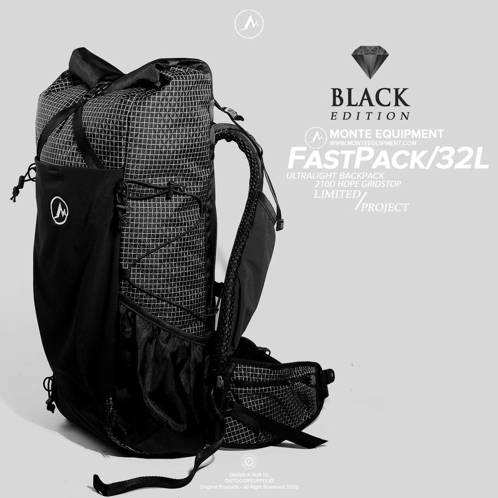 Jual MONTE EQUIPMENT - FASTPACK 32L - LIMITED BLACK EDITION | Shopee ...