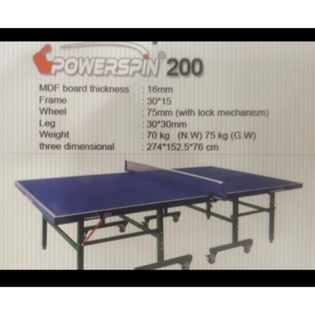 Jual Meja Tenis Meja Ping Pong Powerspin 200 | Shopee Indonesia