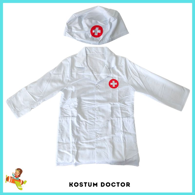Jual Kostum Anak Dokter Perawat Suster Koki Pretend Play Chef Nurse ...