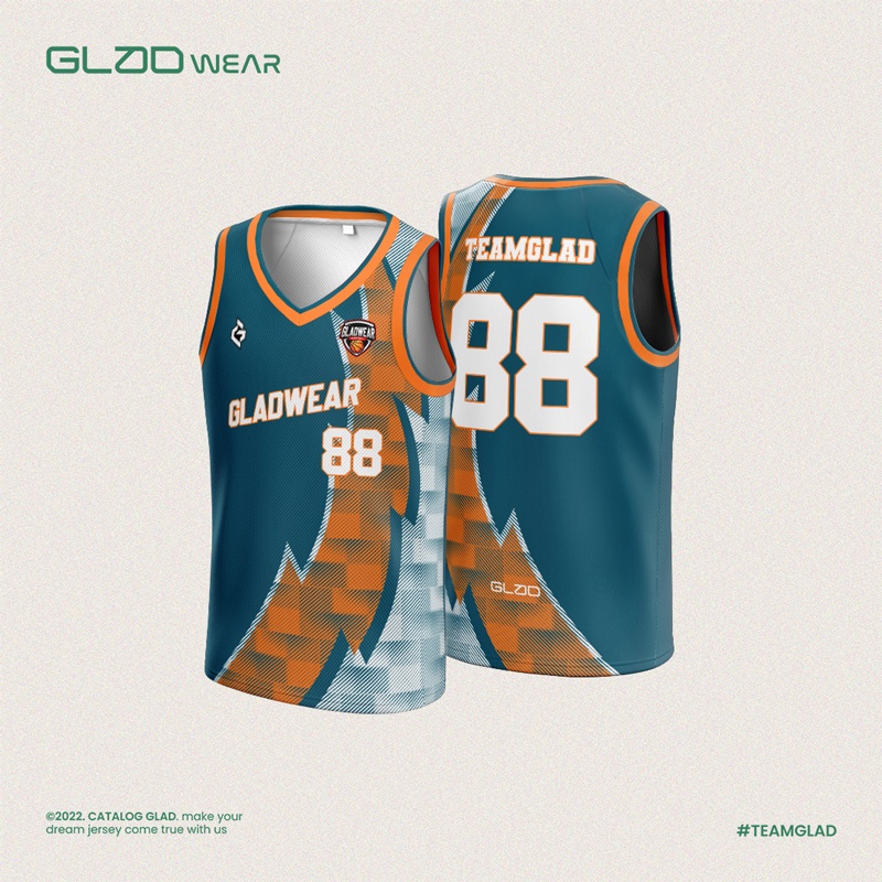 Jual GLADWEAR - Baju Jersey Basketball Custom Satuan Bahan Dry Fit ...