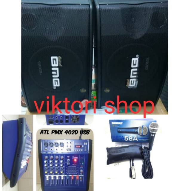 Jual PAKET KARAOKE SPEAKER BMB DAN POWER MIXER | Shopee Indonesia
