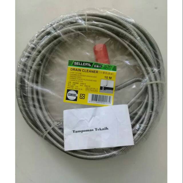 Jual Kawat Anti Sumbat 10 Meter X 9mm Sellery Pembersih Saluran Pipa Mampet Drain Cleaner Pipe ...