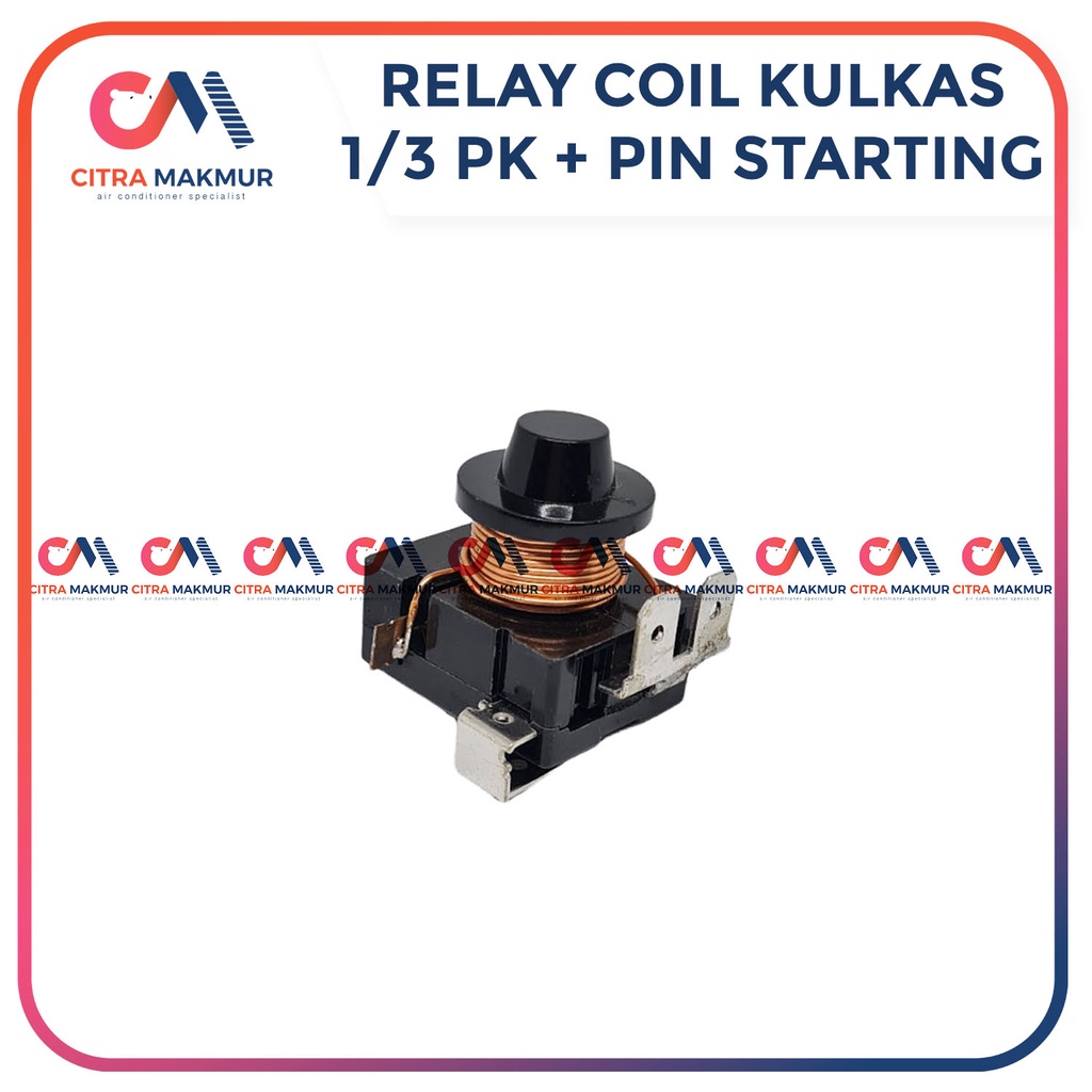 Jual Relay Coil 1/3 pk Kulkas 2 pintu Starting Kapasitor PTC Gulungan ...