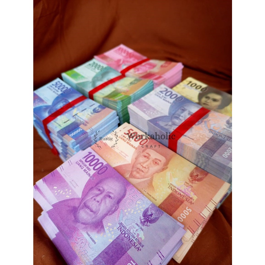 Jual GROSIR 100 LEMBAR Uang Mainan Uang Bahan Mahar Dinding Replika ...