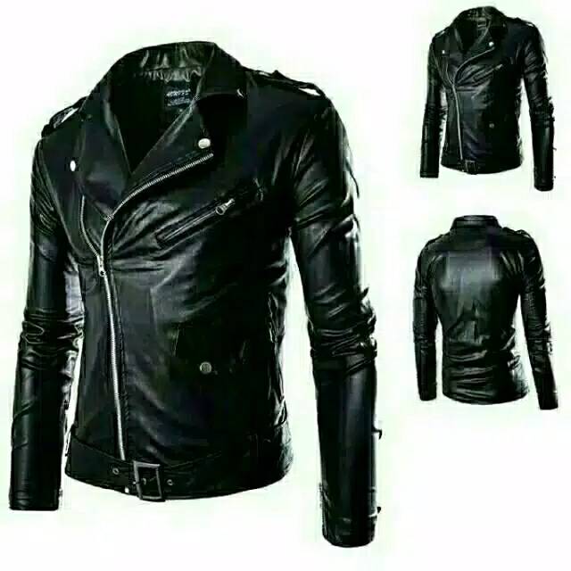 Jual JAKET PRIA KULIT SINTETIS // JAKET MOTOR// JAKET RIDER // JAKET ...