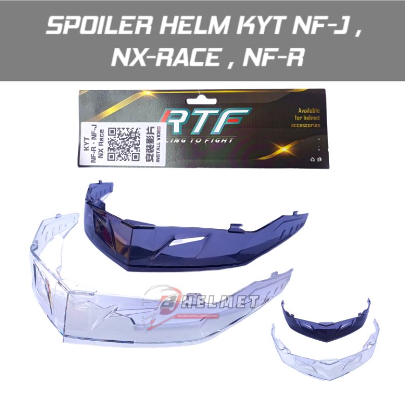Jual Spoiler Rtf Helm KYT NFJ NF-J NX-RACE NX RACE NF-R NFR 3D ...