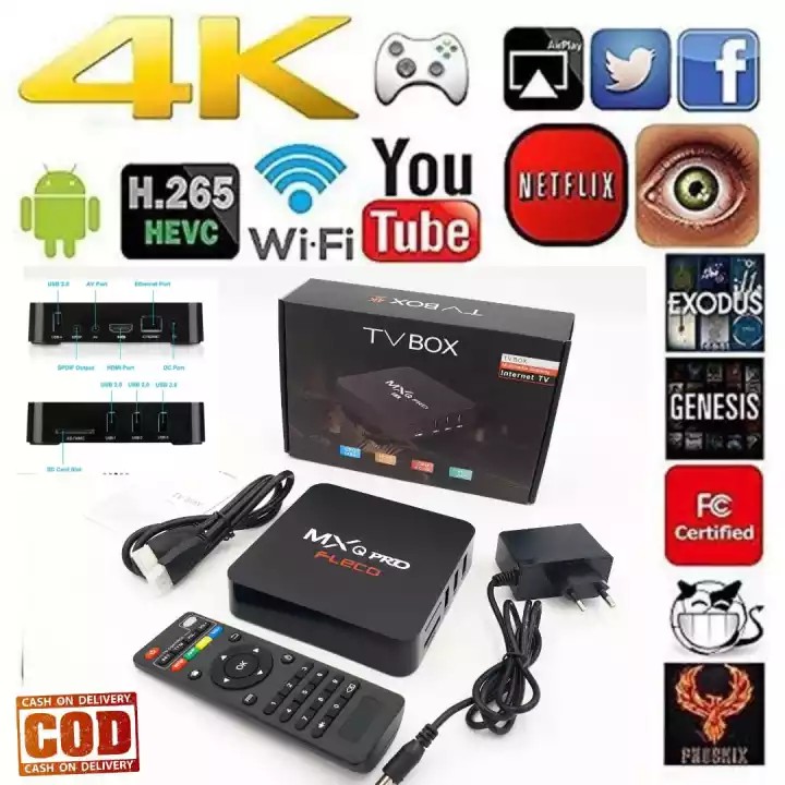 Jual Jual / Set Top Box Android Tv Box 4K Fleco MXQ PRO Ram2/16gb ...
