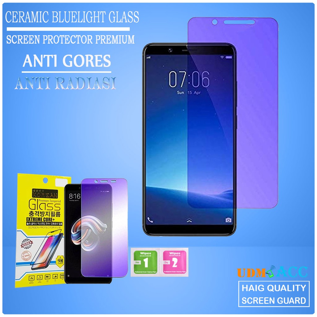 Jual TG! Vivo Y53 2017 Tempered Glass Blue Light Anti Radiasi / Vivo Y71, Y91, Y12, Y15, Y19 ...