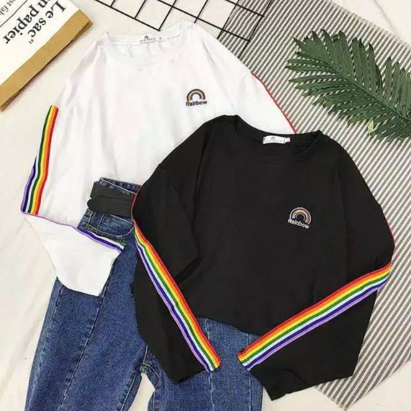 Jual FRI - EC - Sweater Pelangi / Rainbow (List Asli + Sablon Timbul ...