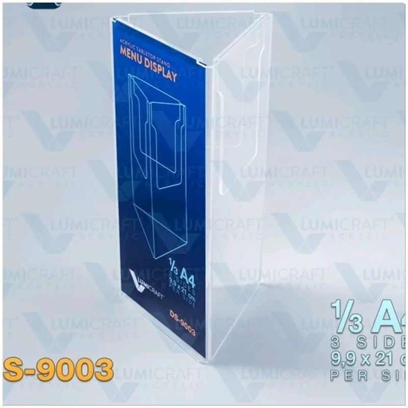 Jual akrilik table top display 3 sisi menu display | Shopee Indonesia