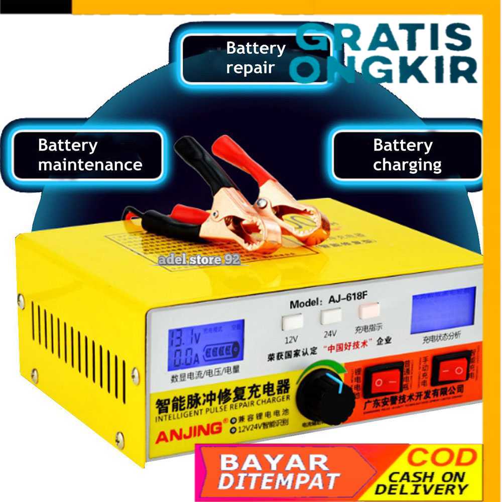 Jual Charger Aki fast charging all accu Mobil Motor 260W 12V/24V 400AH ...