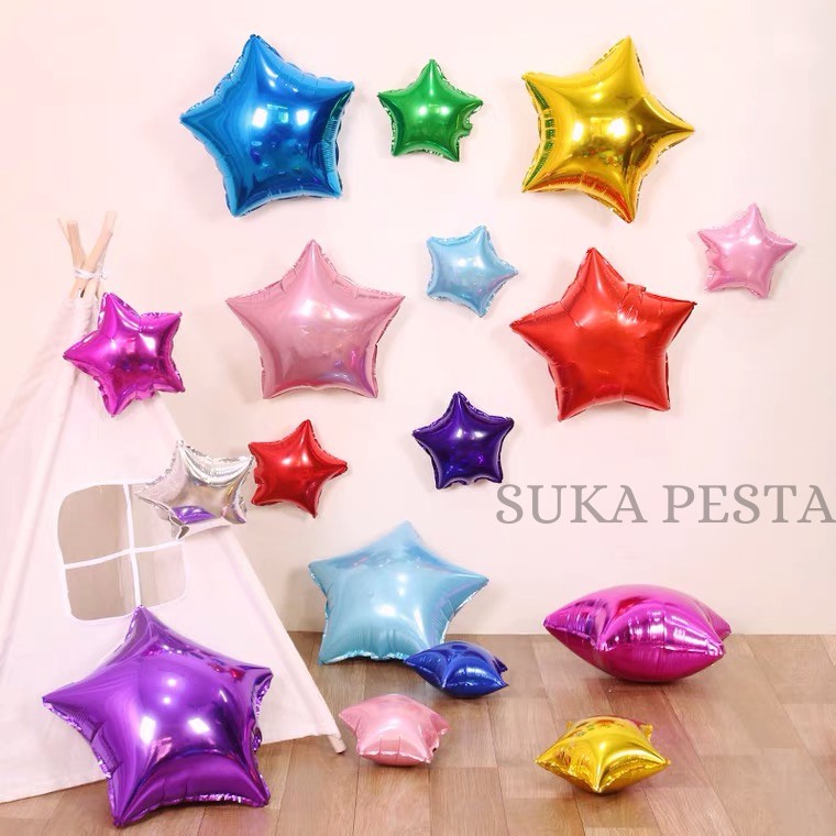 Jual BALON FOIL BINTANG 40CM / BALON BINTANG 40CM / BALON STAR / BALON ...