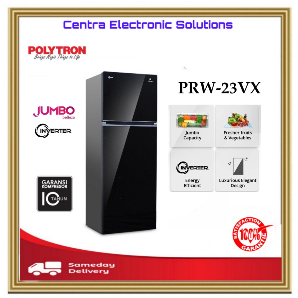 Jual Kulkas Polytron Belleza Jumbo Inverter 2 Pintu 220 Liter PRW 23VX ...