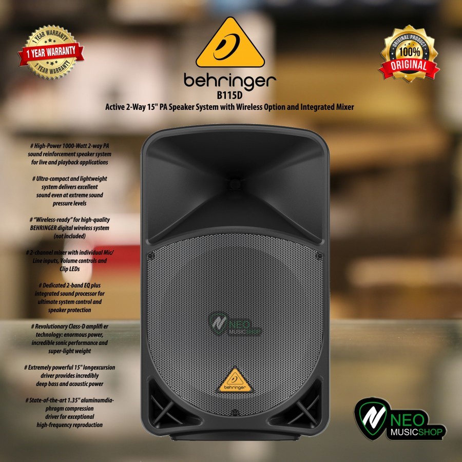 Jual Behringer B115D Active 2-Way 15" PA Speaker System w Wireless ...