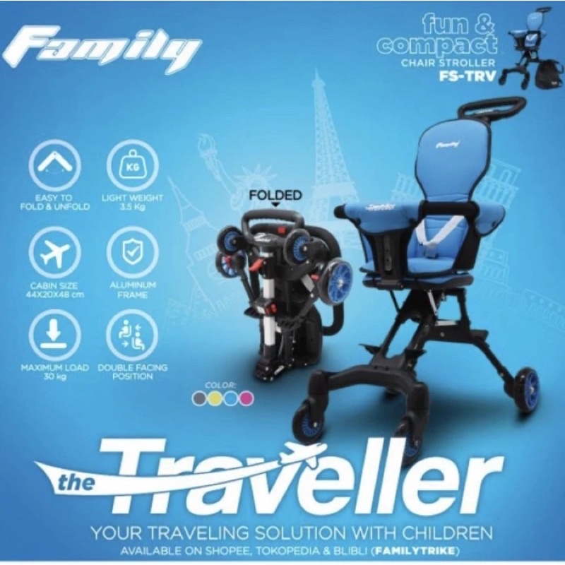 Jual Stroller duduk anak lipat family traveller Makassar | Shopee Indonesia
