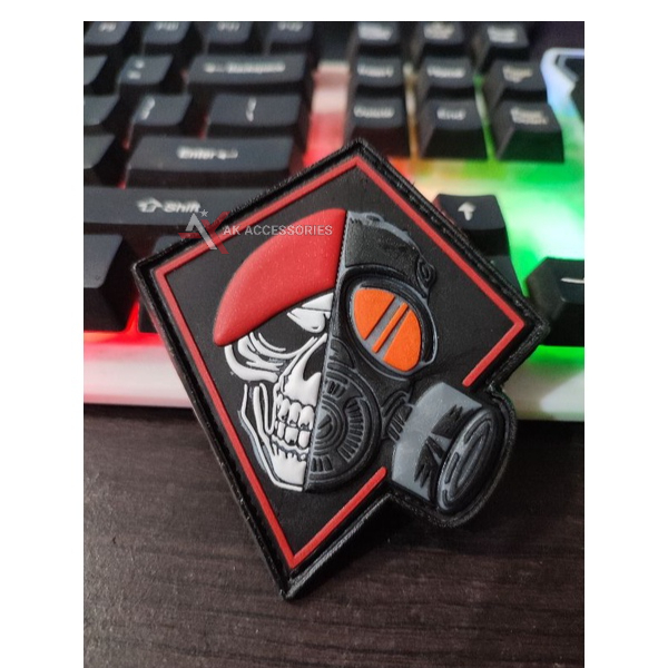 Jual patch rubber/emblem karet/komando/kopasus/tengkorak/tni/velcro ...