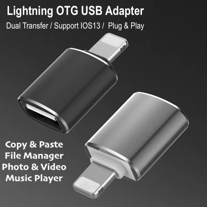 Jual Aluminium Lightning OTG USB 3.0 Adapter Converter Camera Memory ...