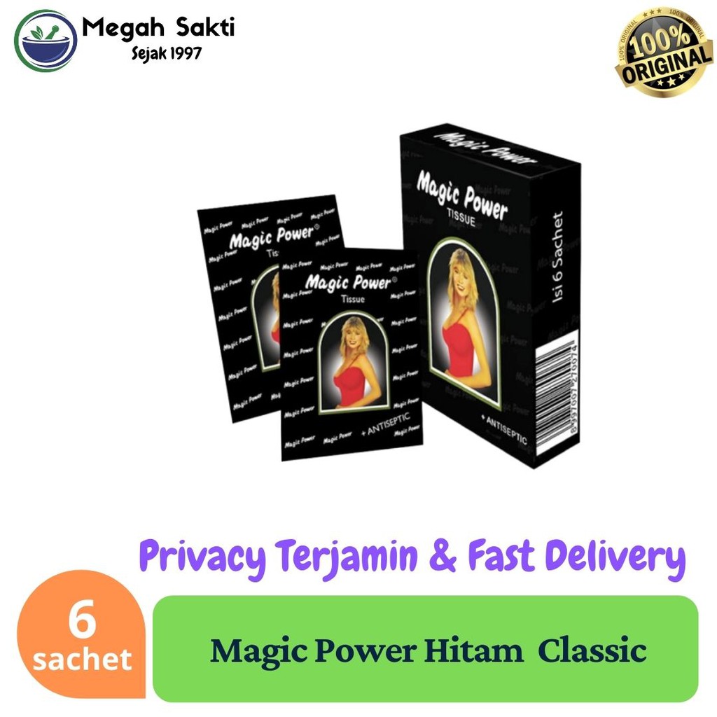 Jual Megah Sakti - Tissue Antiseptic Magic Power Hitam 6'S | Shopee ...