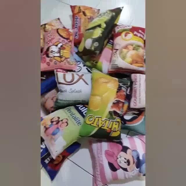Jual BANTAL SNACK LUCU 2 SISI, UK 48x32 40x30 30x20 BANTAL SOFA LUCU ...