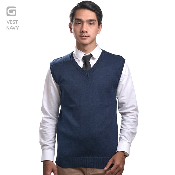 Jual Rompi Vest Pria Cowo Laki Formal Clubbing Basic Qt7Tk5 Rompi FK514 ...