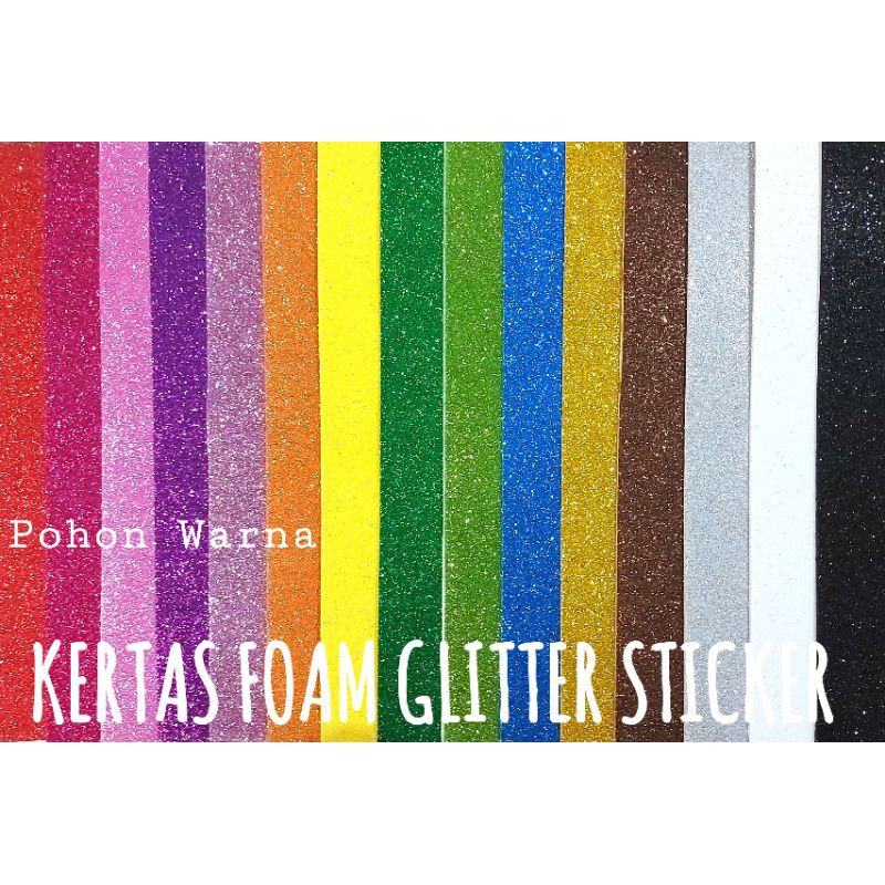 Jual READY!! MINIMAL ORDER 3 LEMBAR!! KERTAS FOAM GLITTER STICKER ...