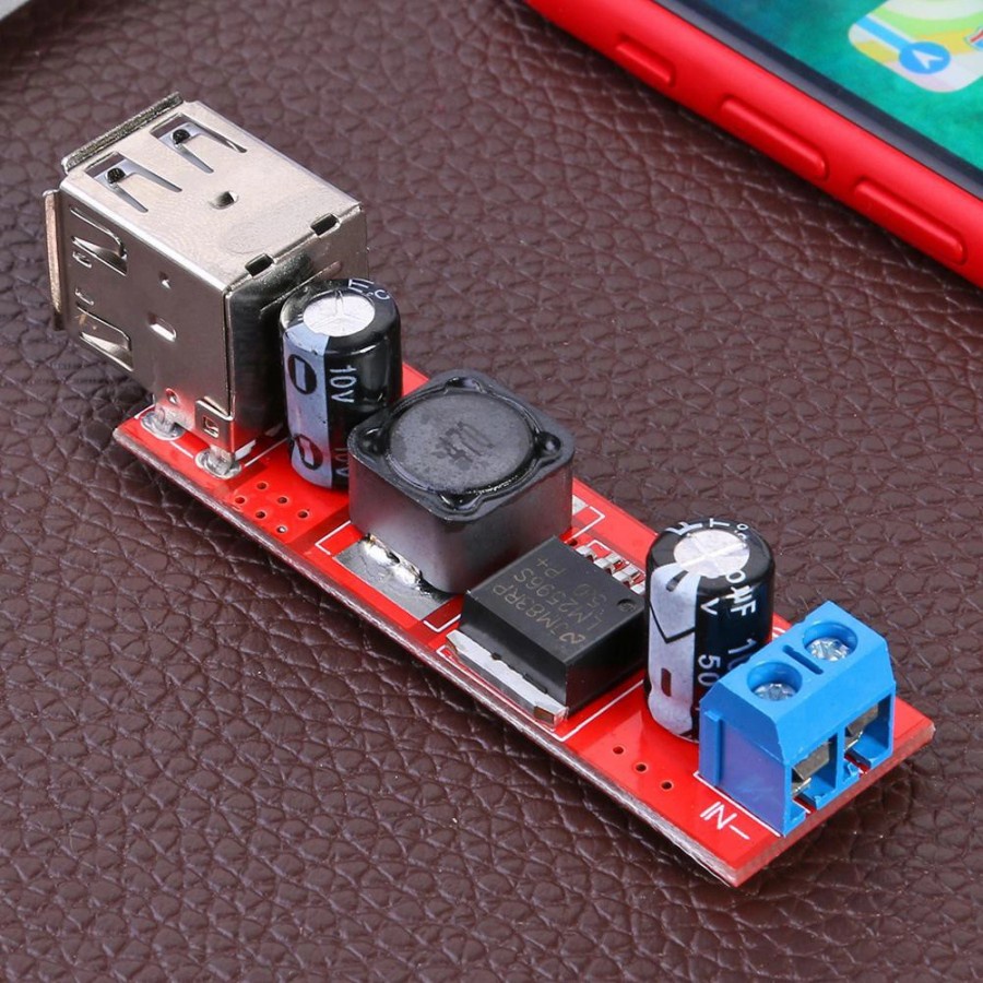 Jual STEP DOWN 2 USB LM2596 DC 9V/12V/24V/36V Ke 5V 3A Double USB ...