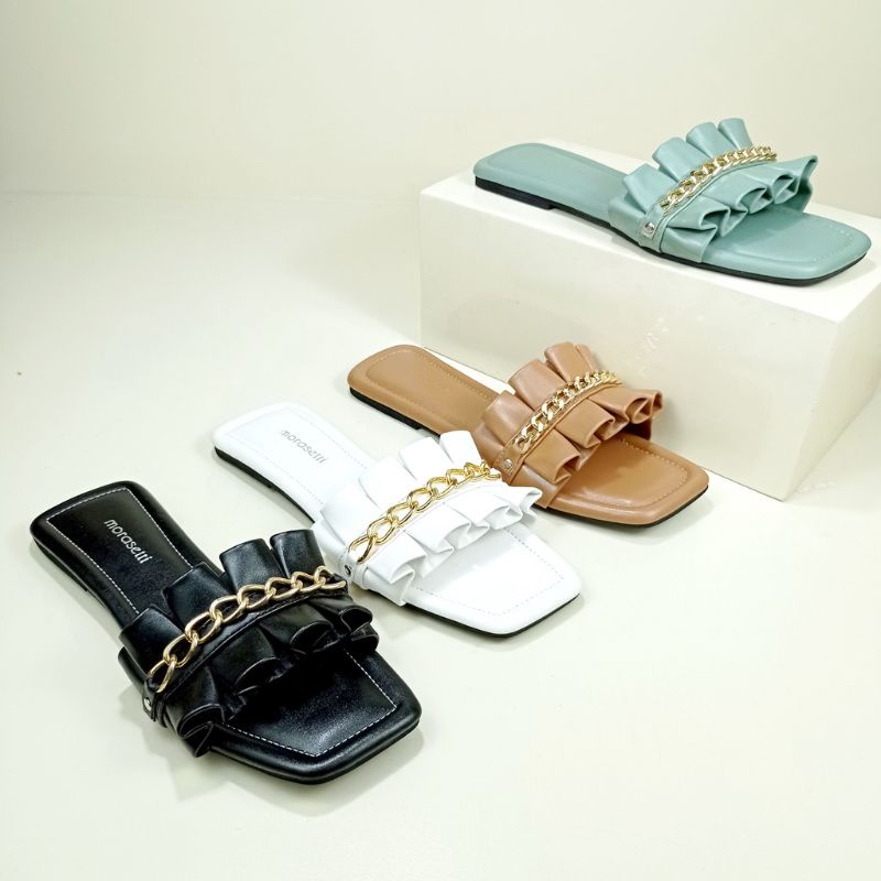 Jual YONGYOHANA - Sendal Galbie Calbi Wanita Slop Rantai Kuning Emas ...