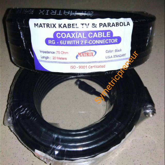 Jual KABEL PARABOLA COAXIAL RG6U 20METER MATRIX | Shopee Indonesia