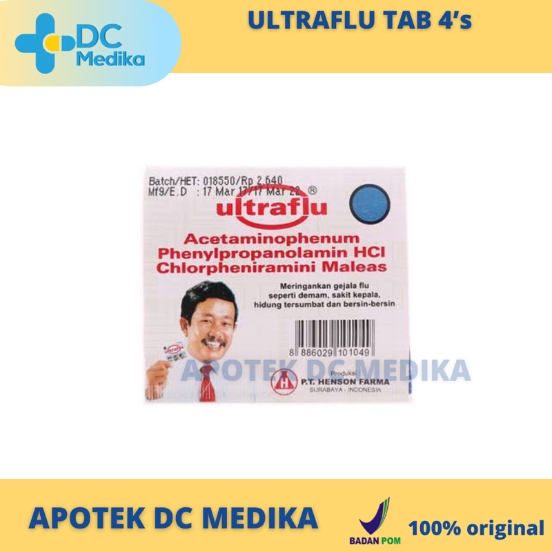 Jual Ultraflu tablet 4’s / obat flu/ obat pusing | Shopee Indonesia