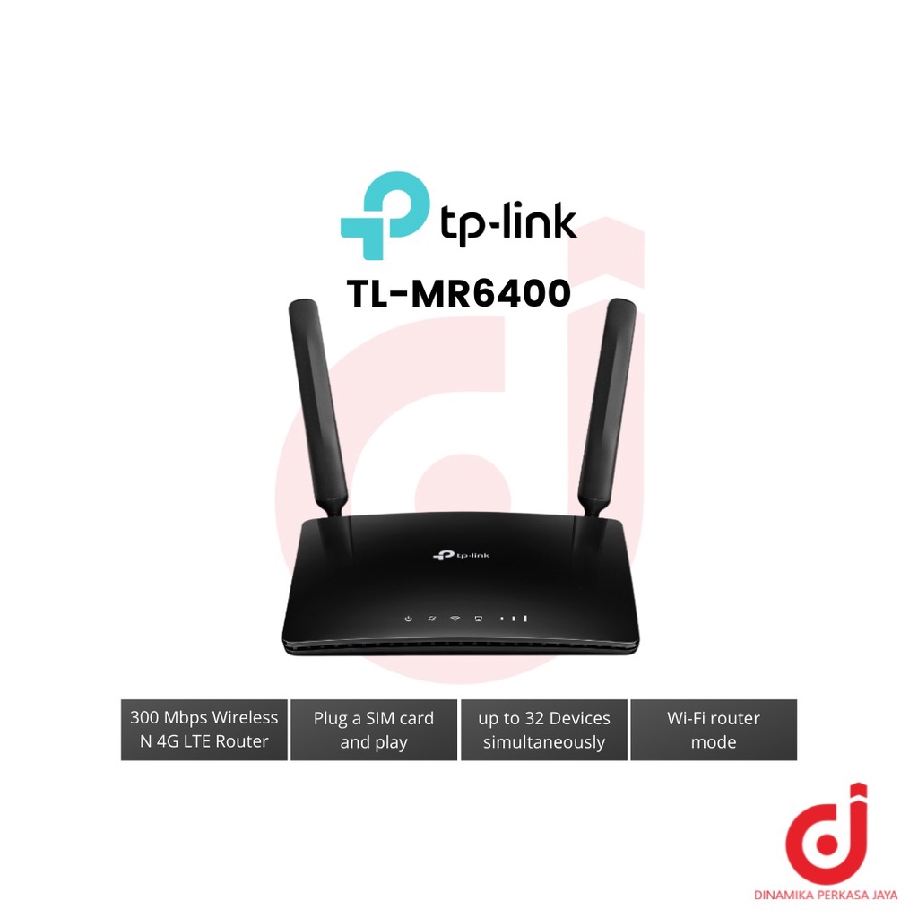 Jual Wireless Router Modem 4G LTE Tp-link TL-MR6400 300mbps All GSM ...