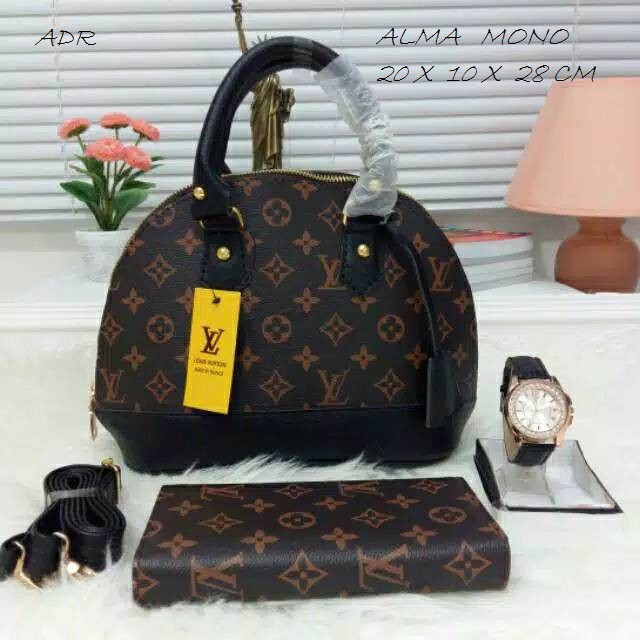 Jual tas paket 3in1 ALMA gede / TAS WANITA BESAR / MUAT BANYAK / TAS ...