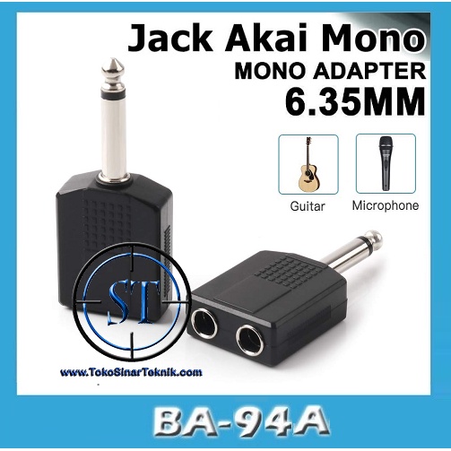 Jual Jack Jak jek T / Y Akai Mono Converter 2 Akai to 1 Akai mono ...