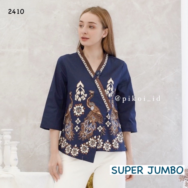 Jual Batik wanita / atasan batik wanita / baju batik kimono wanita modern / seragam kerja kantor ...