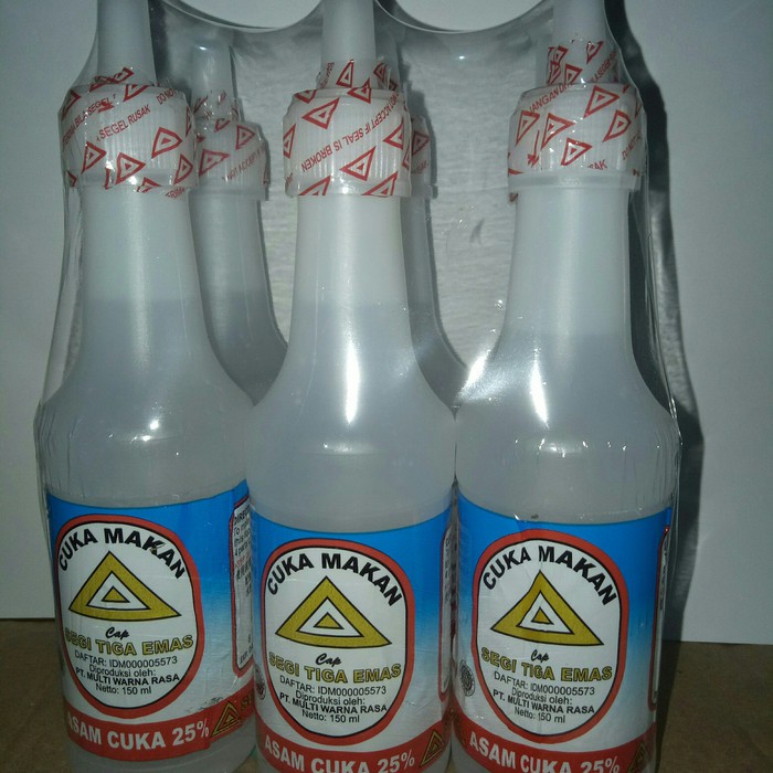 Jual ASAM CUKA MAKAN SEGITIGA EMAS 150ml per 6 pcs | Shopee Indonesia