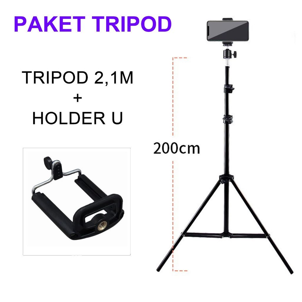 Jual LED Selfie Ring Fill Light with Tripod USB Selfie Light Tripod ...