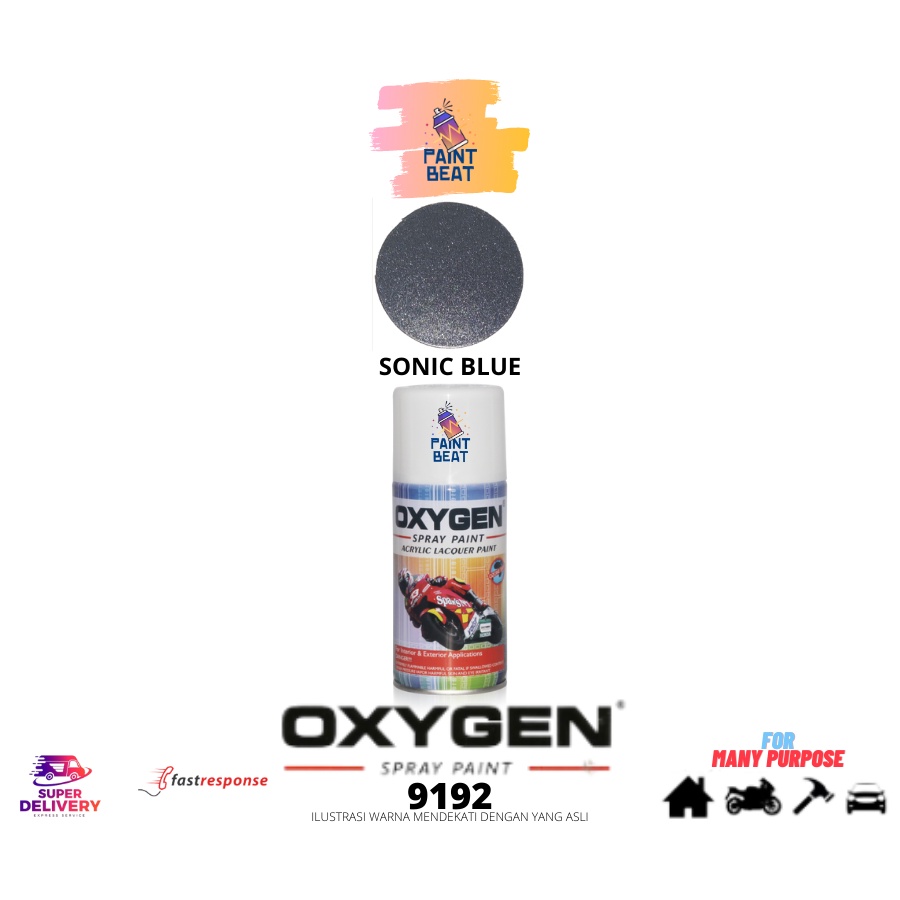 Jual Cat Semprot / Pylox OXYGEN Acrylic Spray Paint - 9192 Sonic Blue ...