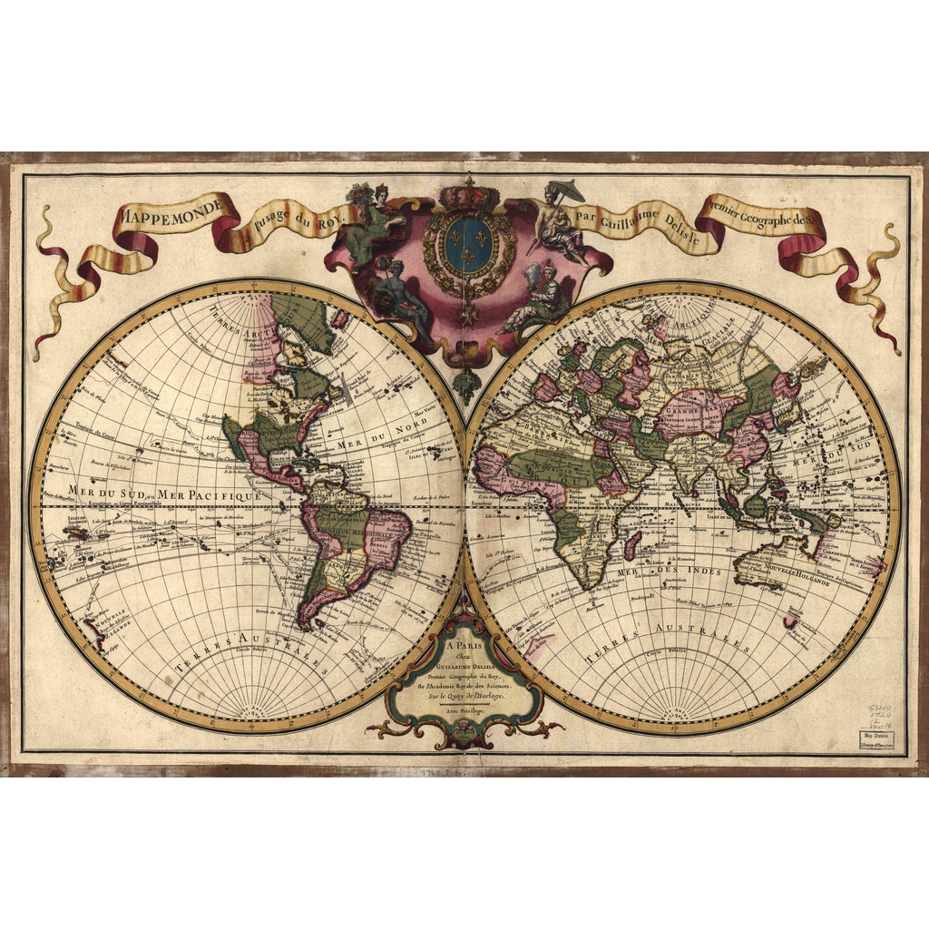 Jual Poster Peta Tua Dunia Hiasan Dinding Klasik - World Maps ...