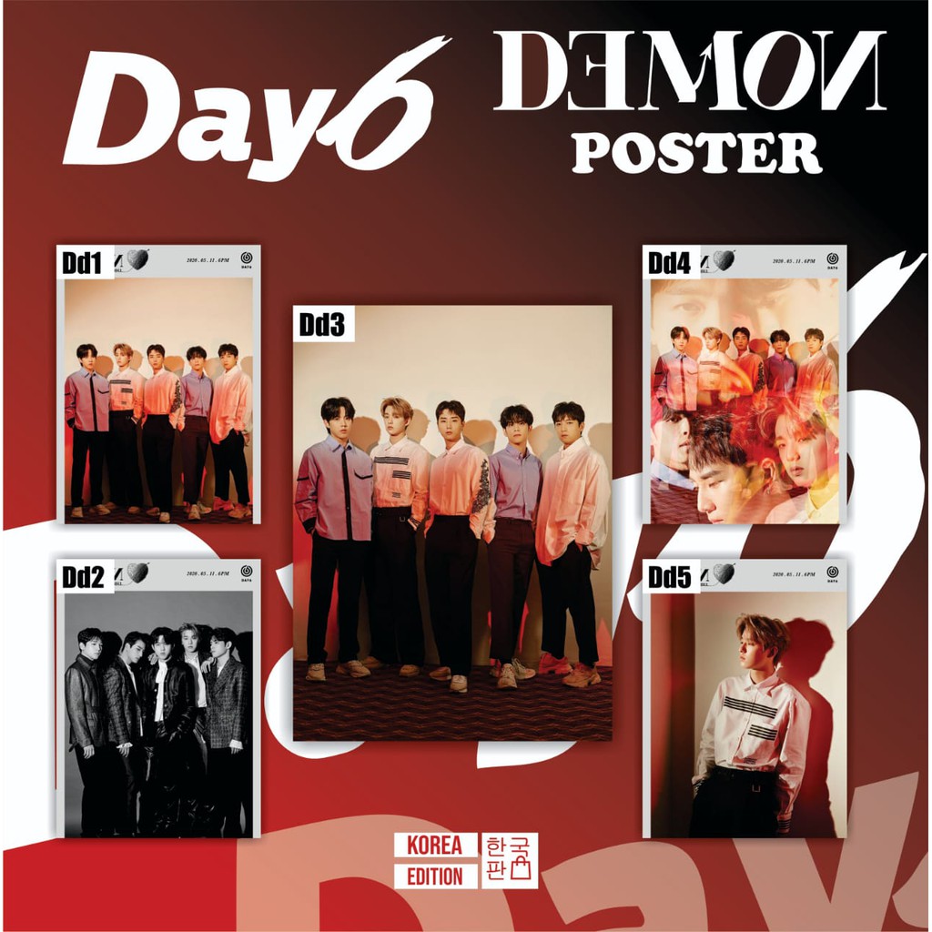 Jual Poster Day6 Demon Album Kpop Wonpil Jae YoungK Dowoon Sungjin ...