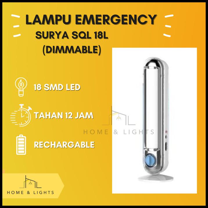 Jual Surya Rechargeable Emergency Lamp / Sql - 18 L | Shopee Indonesia