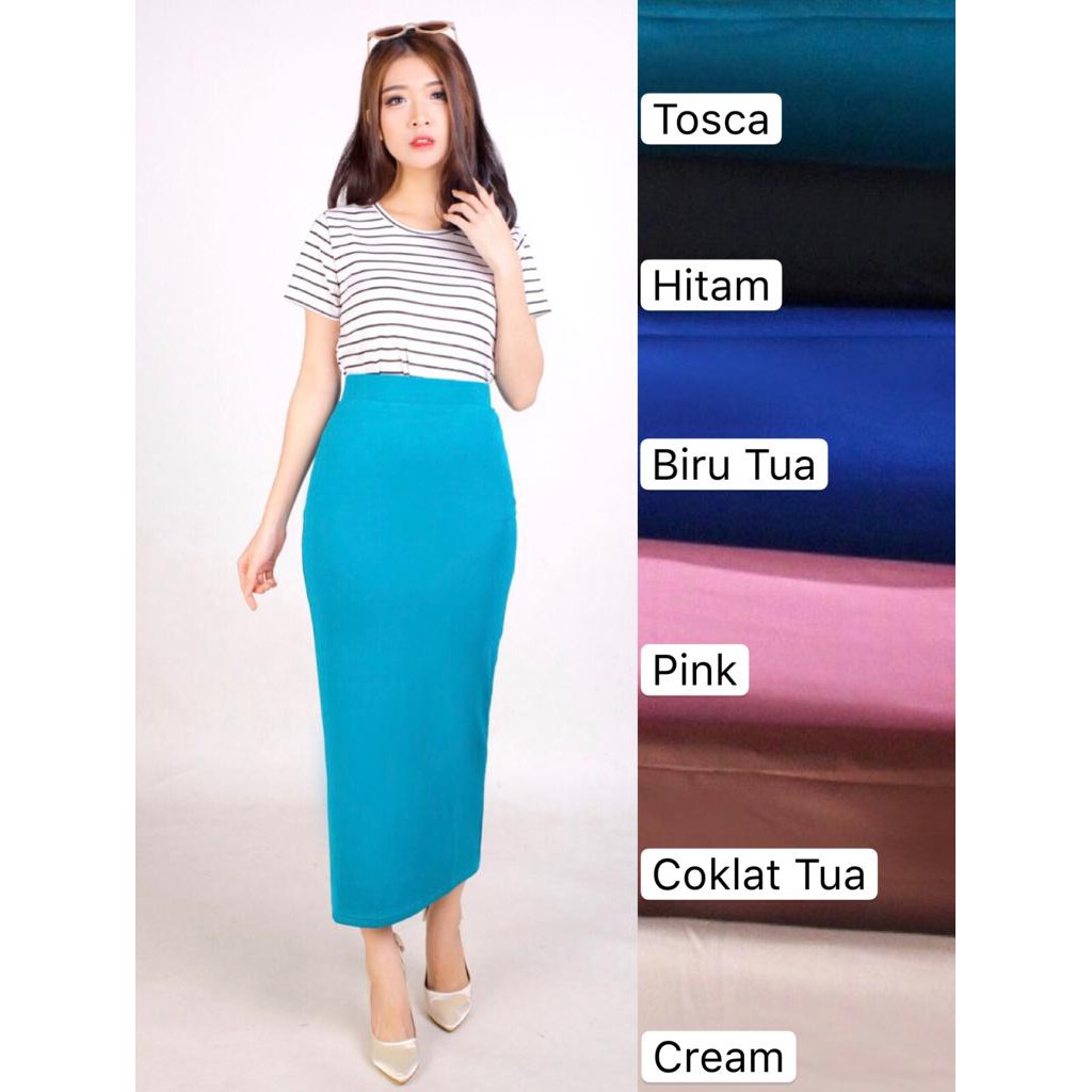 Jual FFO Rok Span Rok Sepan Panjang Rok Kantor Wanita Pencil Skirt ...