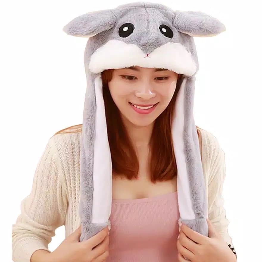 Jual Topi Karakter Hewan Tikus / Hamster / Bunny Hat Led / Topi tik tok ...