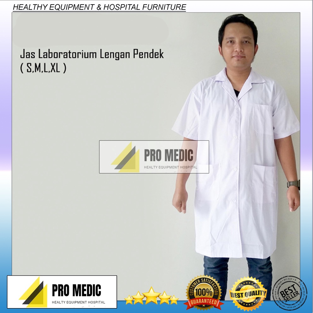 Jual Jas Laboratorium Lengan Panjang | Baju Seragam Lab Ukuran ( S M L ...