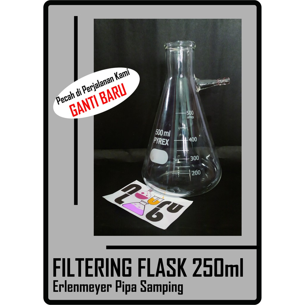 Jual Filtering Flask 250ml - Erlenmeyer Pipa Samping 250ml | Shopee ...