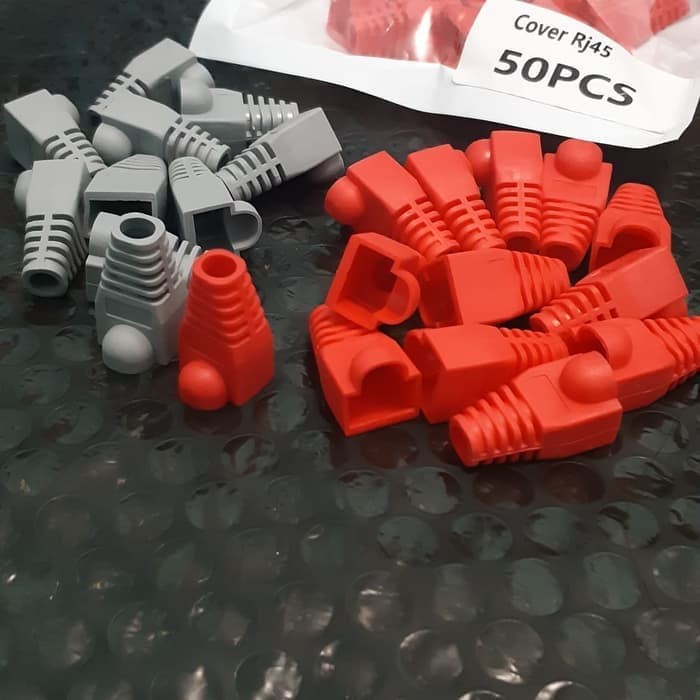 Jual Plug Boot Rj45 Isi 50pc Karet Konektor UTP Pelindung Rj45 ISi 50pc ...