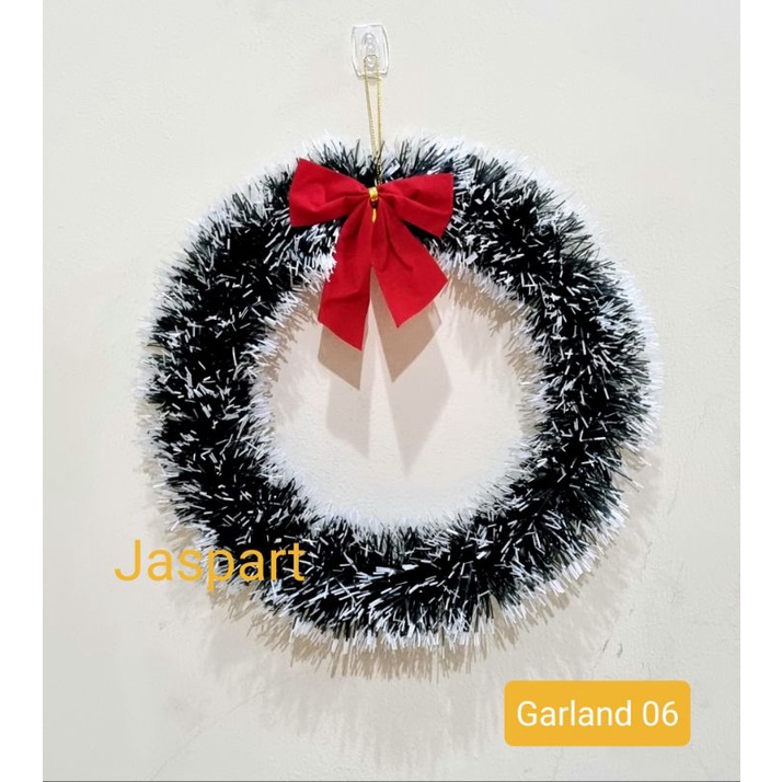 Jual Garland polos dekorasi natal christmas akesoris lingkaran Garland ...