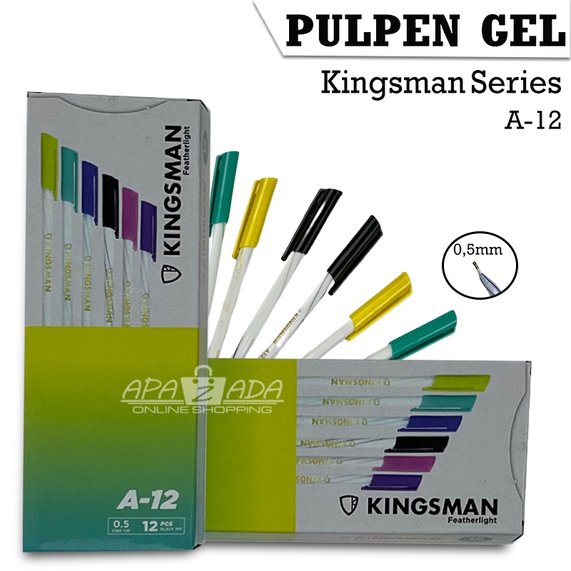 Jual Apazada - (12pc) Pulpen Gel Kingsman Smooth 0,5mm / Pen Tinta ...