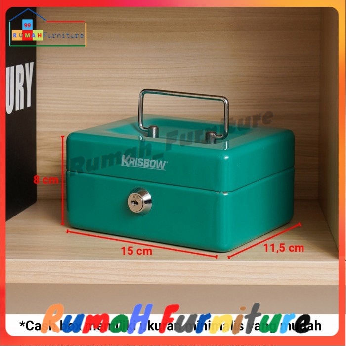 Jual cash box krisbow 15 Cm Original kotak tempat uang/Safe Box ...